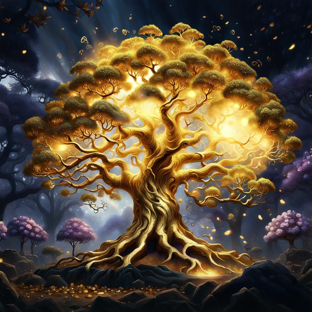 The Golden Tree. - AI Generated Artwork - NightCafe Creator