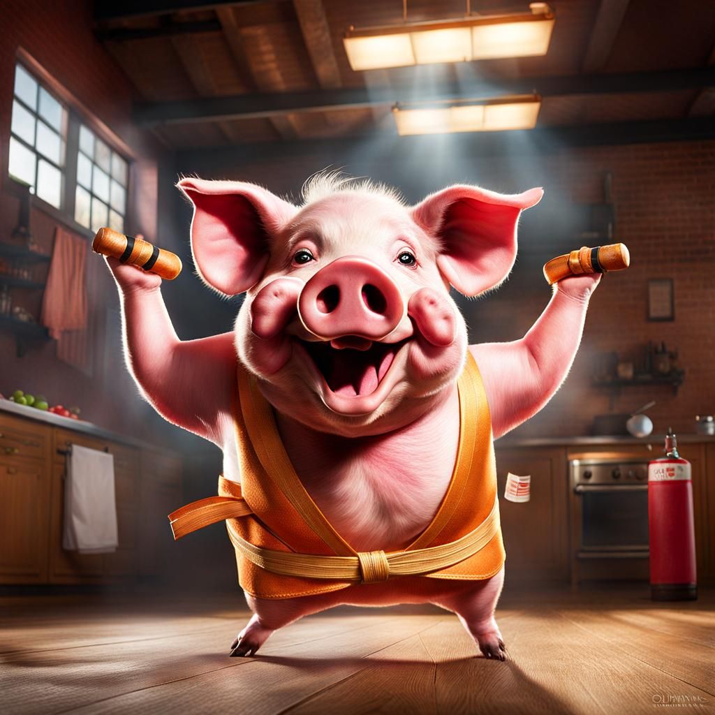 What do you call a pig who does karate? Pork chop! - AI Generated ...
