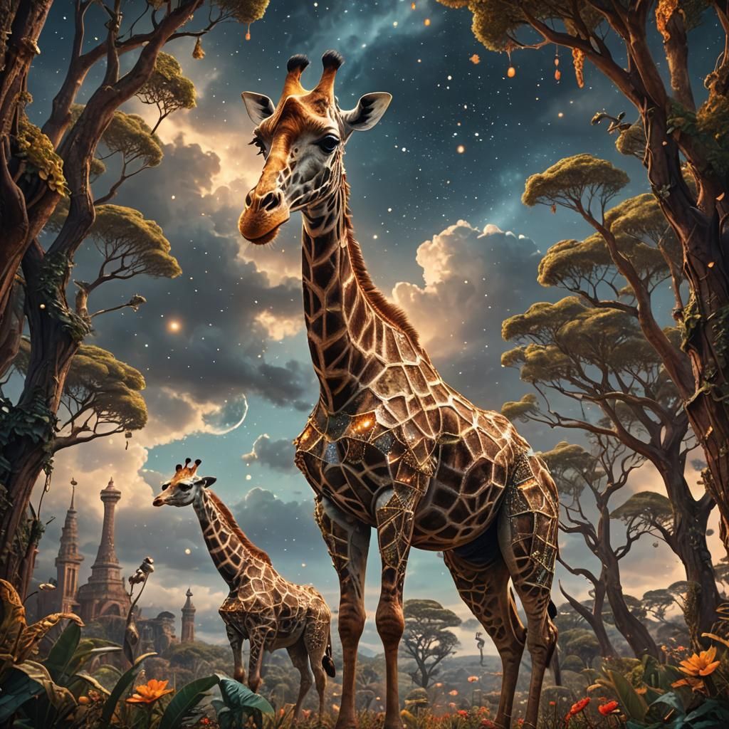 sparkly giraffe - Epic Cinematic Sparkly Giraffe in Maximali...