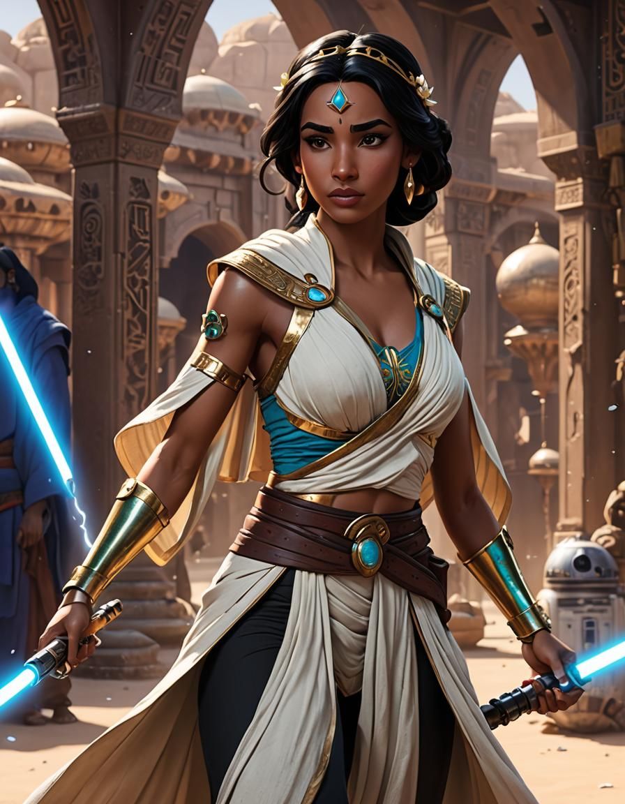 Jasmine as a Jedi - AI Generated Artwork - NightCafe Creator