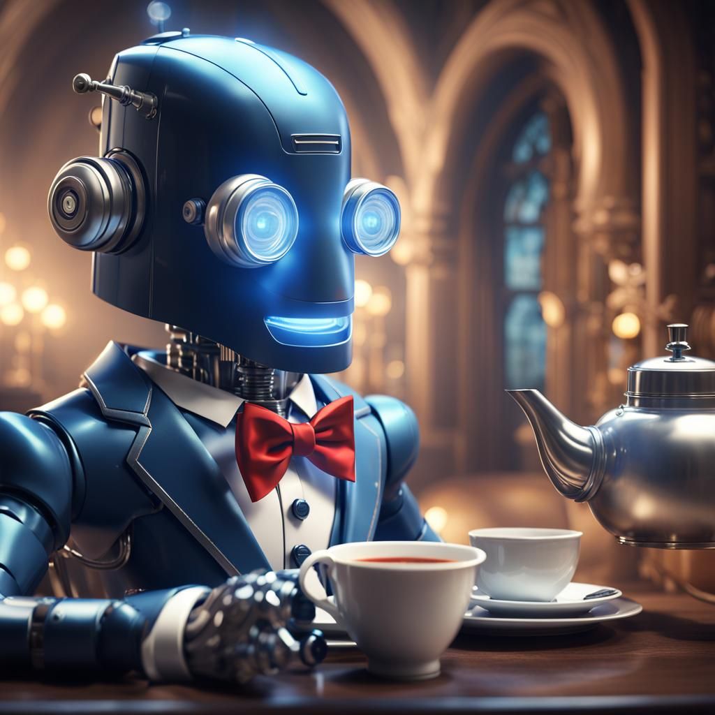 Robot butler - AI Generated Artwork - NightCafe Creator