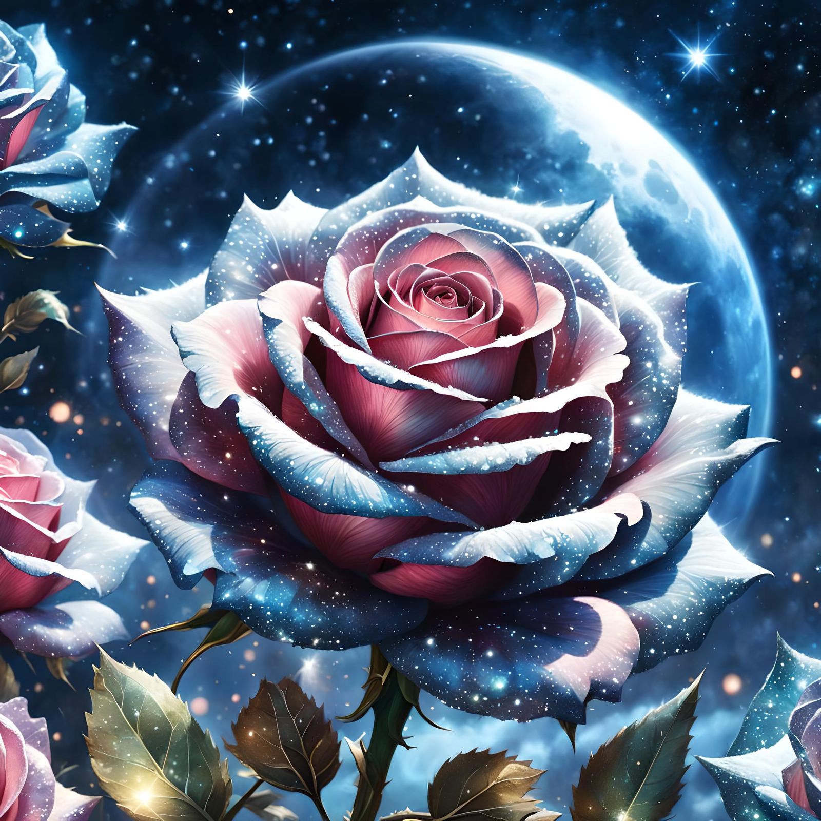 Cosmic rose - AI Generated Artwork - NightCafe Creator