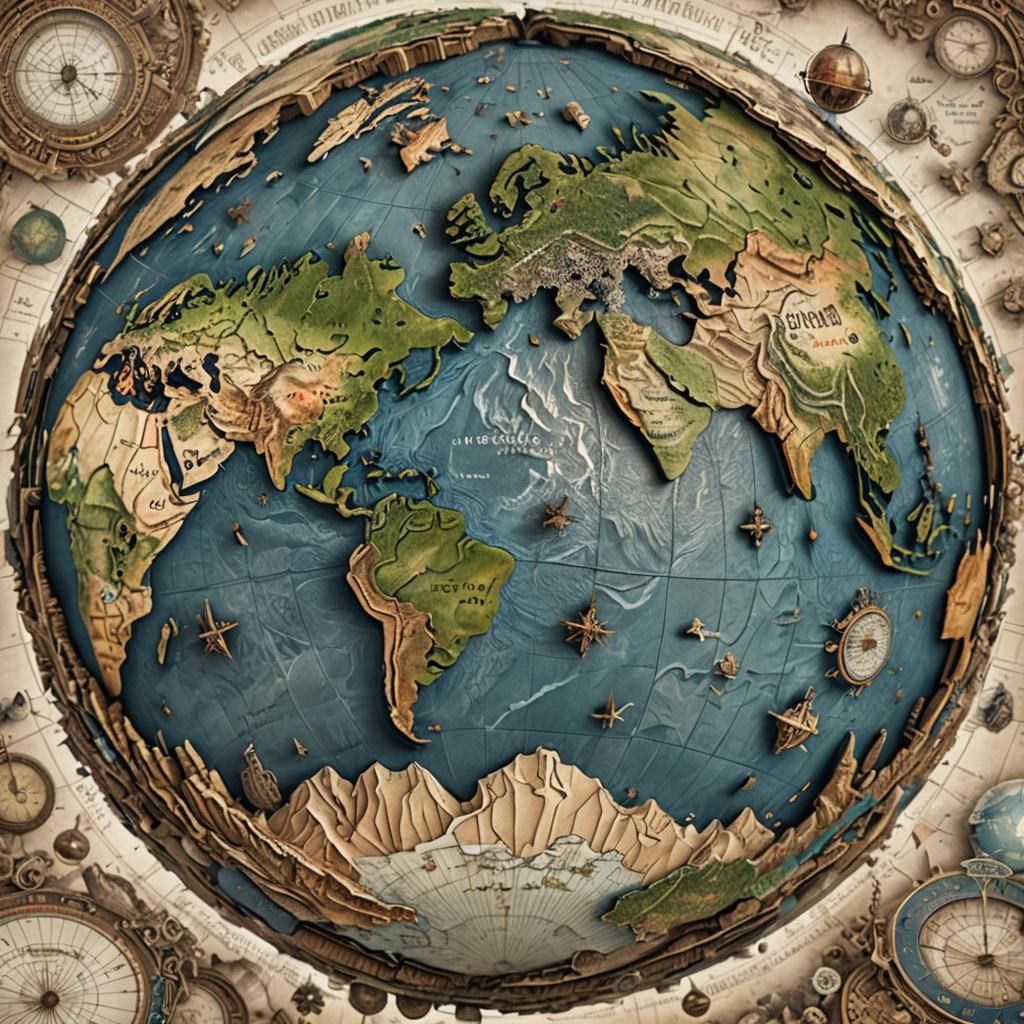 World Map - AI Generated Artwork - NightCafe Creator