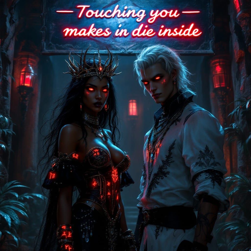 Surreal Vampire Monarchs in Dark Wonderland-Inspir... - AI Art