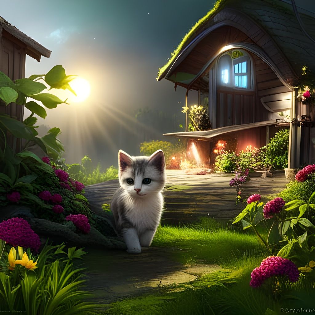 cat garden - AI Generated Artwork - NightCafe Creator
