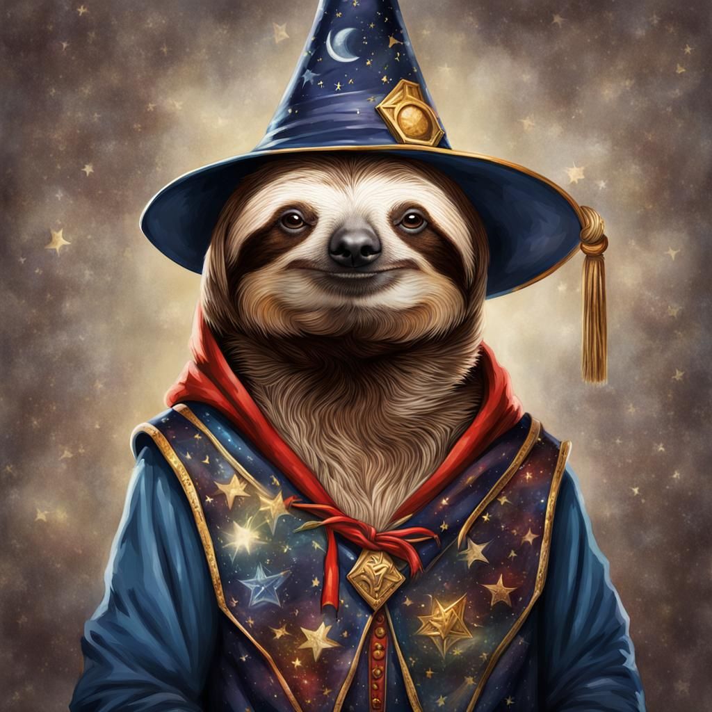 Sloth Wizard - AI Generated Artwork - NightCafe Creator