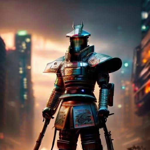 Robotic samurai - AI Generated Artwork - NightCafe Creator