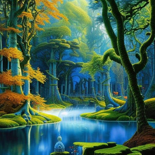 Magic Forest - AI Generated Artwork - NightCafe Creator