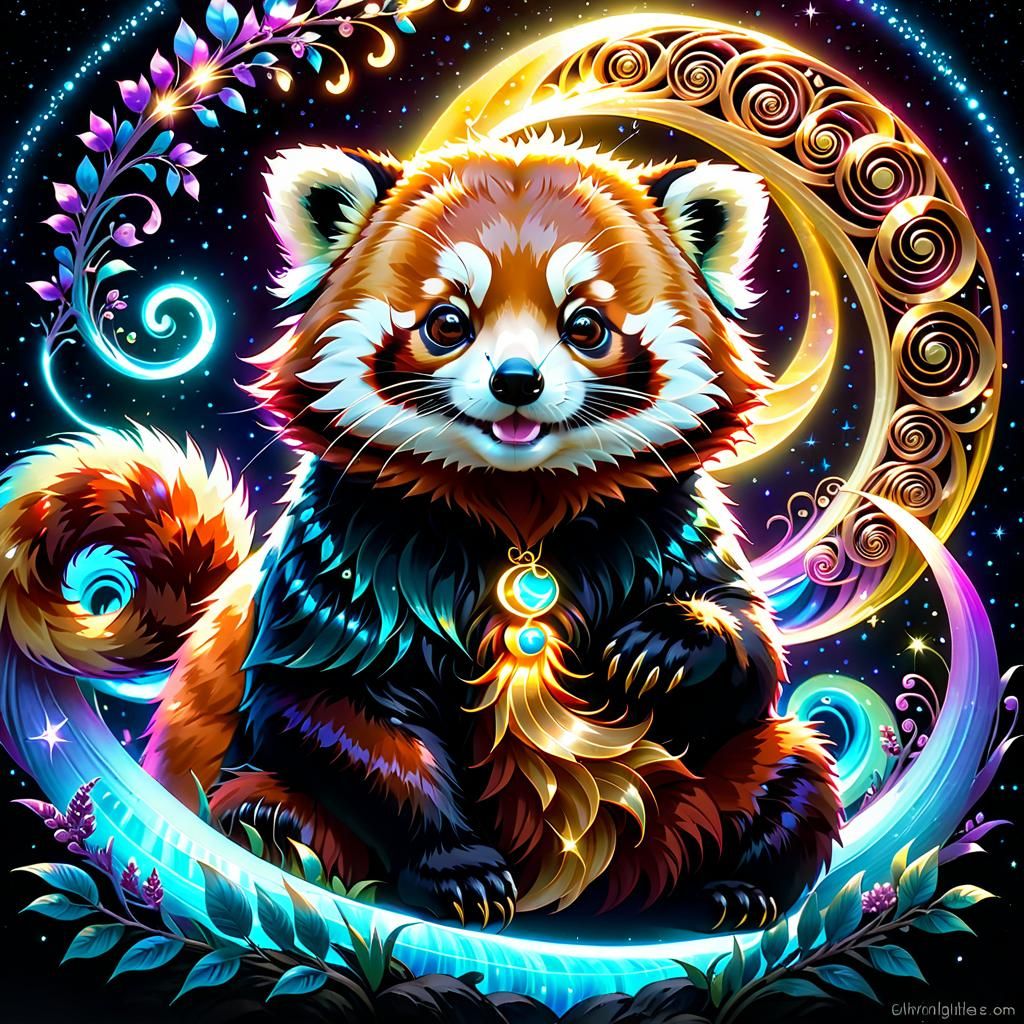 Magical Red Panda - AI Generated Artwork - NightCafe Creator