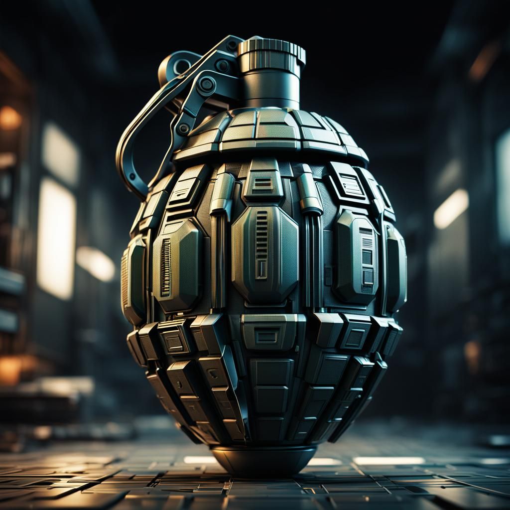 Futuristic Grenade - AI Generated Artwork - NightCafe Creator