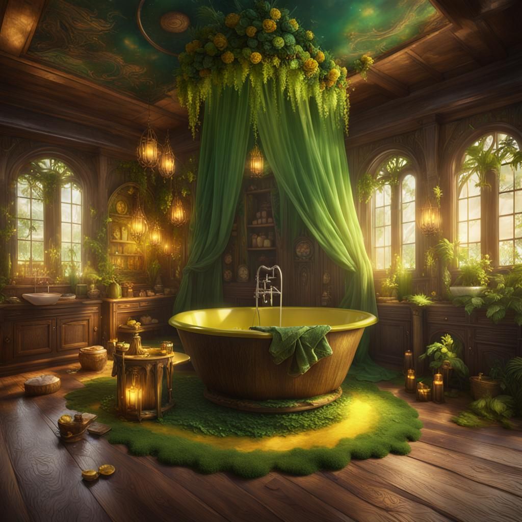 Earth Queen Bathroom 1 - AI Generated Artwork - NightCafe Creator
