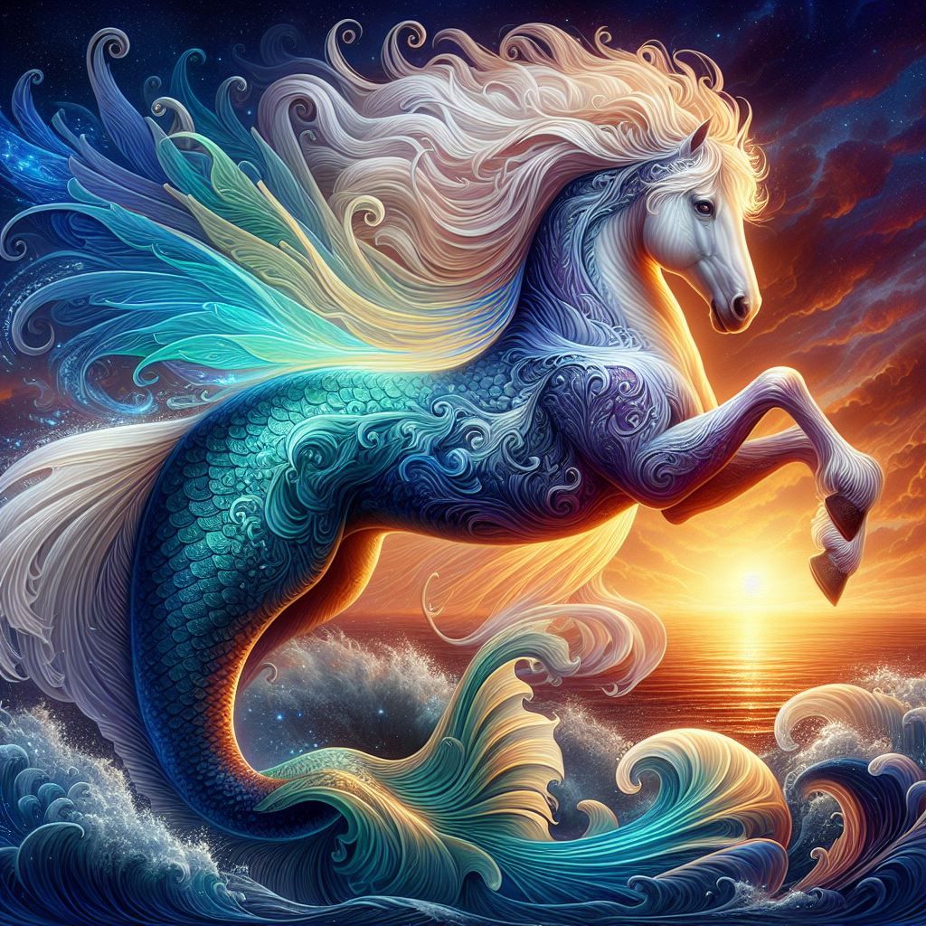 Mythical Hippocampus - AI Generated Artwork - NightCafe Creator