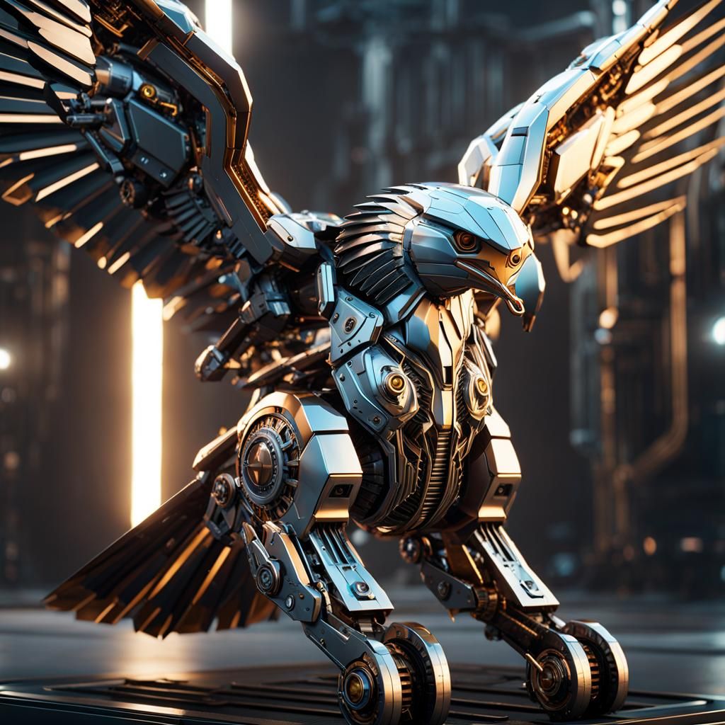 mechanical eagle - AI Generated Artwork - NightCafe Creator