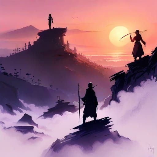Ninja Adventures Mountain Sunrise - AI Generated Artwork - NightCafe ...