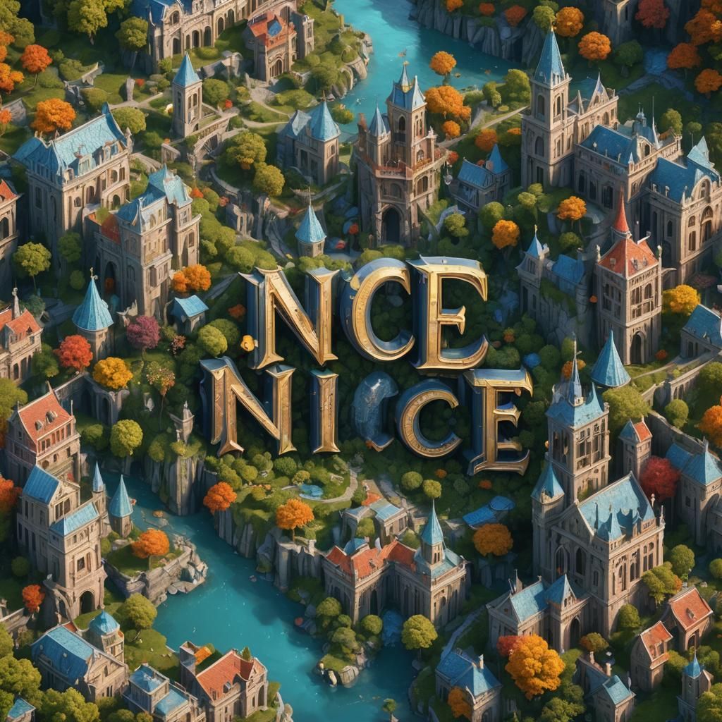 the word nice - AI Generated Artwork - NightCafe Creator