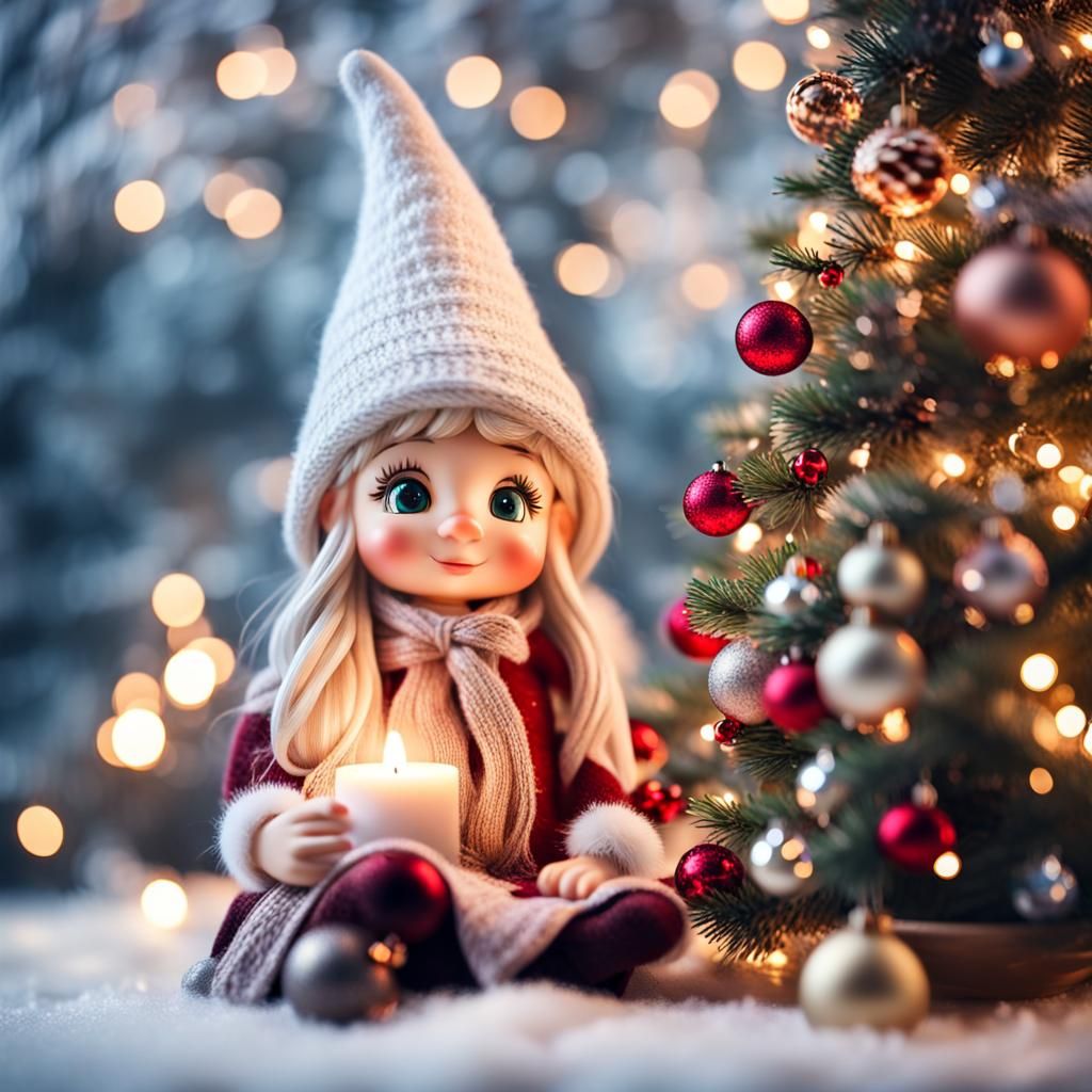 Christmas Gnome lady - AI Generated Artwork - NightCafe Creator