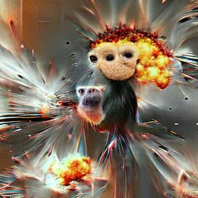 A monkey with a exploding head. - AI Generated Artwork - NightCafe Creator