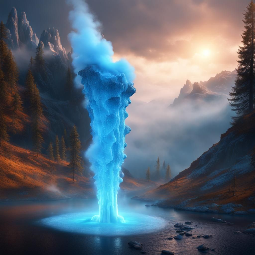 Mystical Water Fountain - AI Generated Artwork - NightCafe Creator