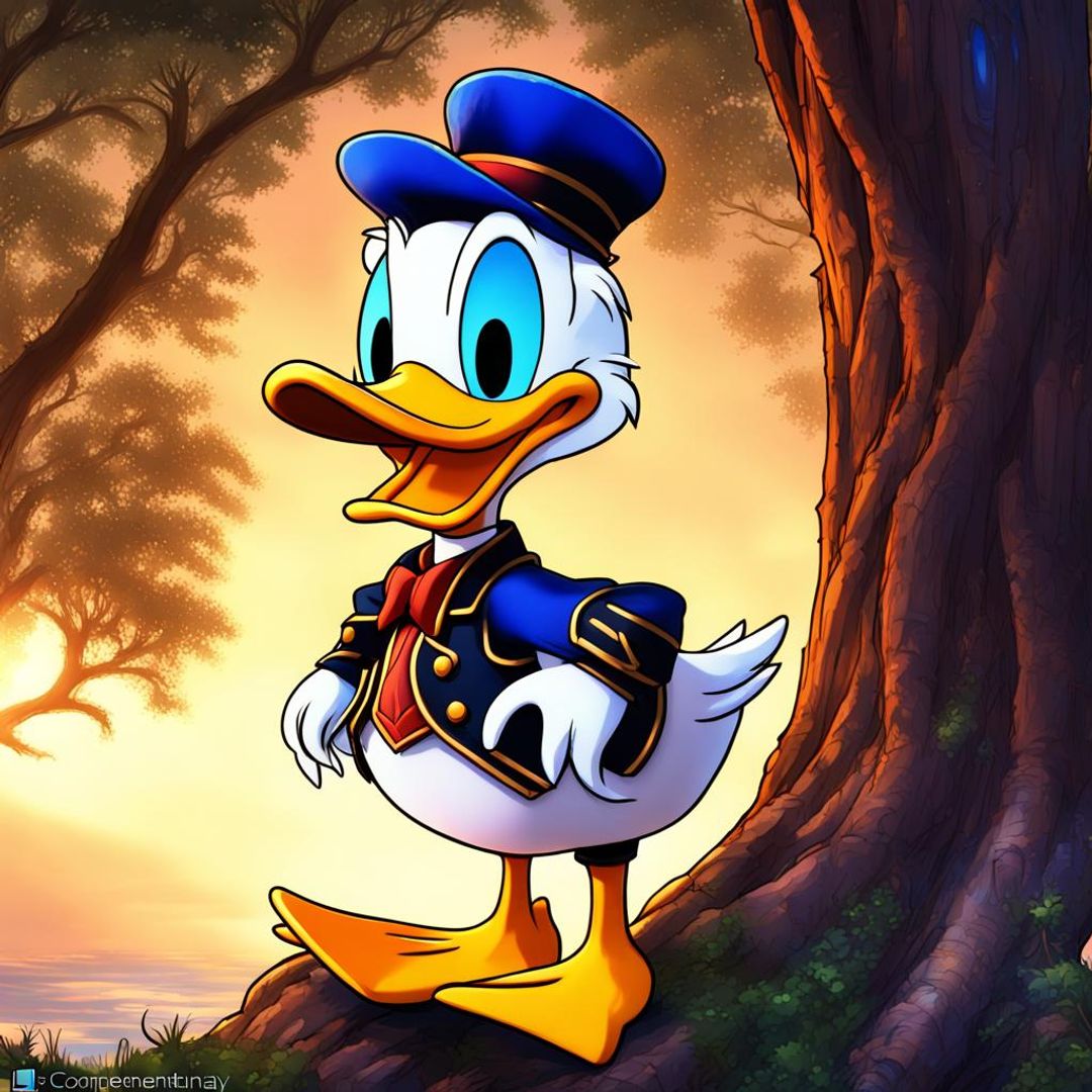 Mini COnductor Donald Duck - AI Generated Artwork - NightCafe Creator