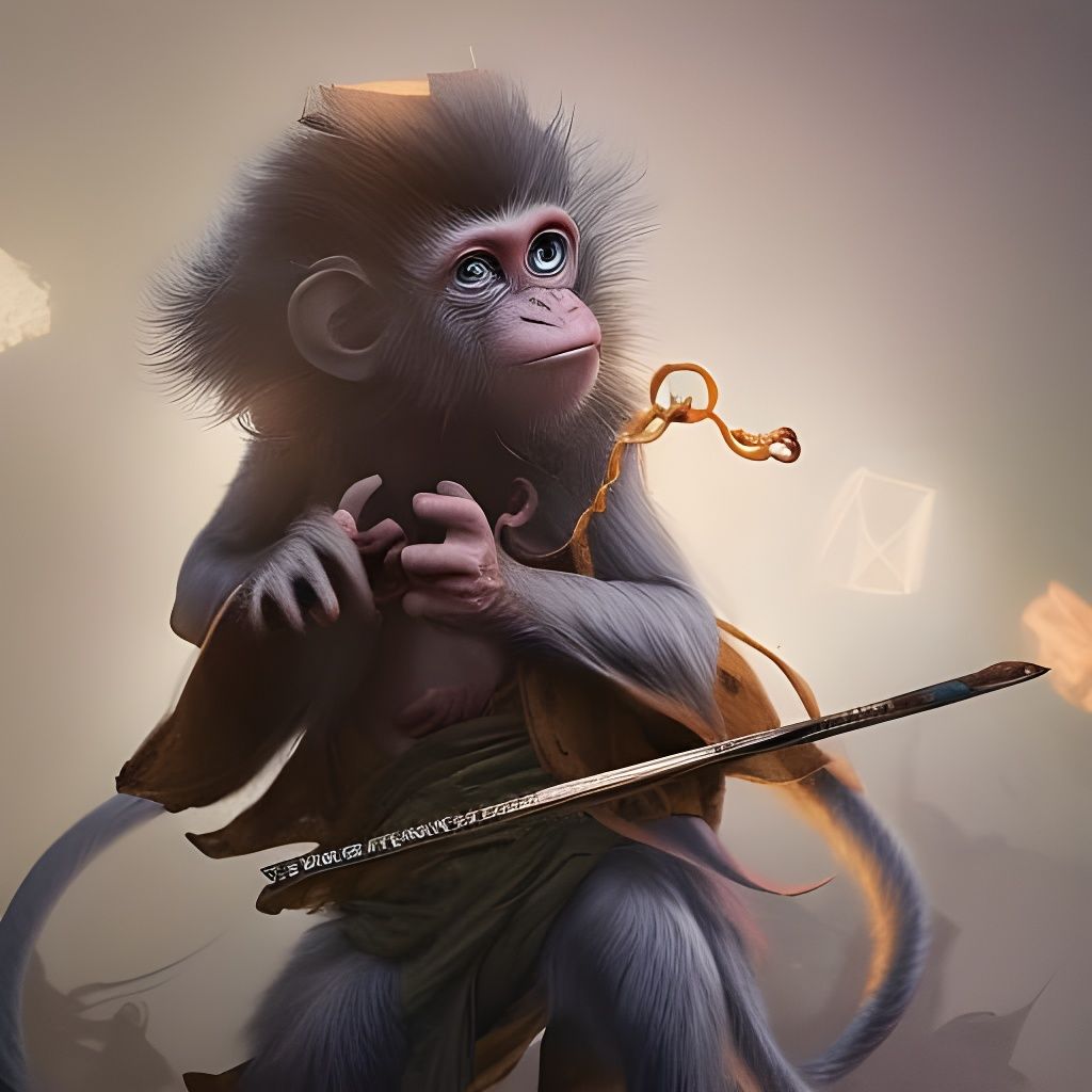 Mini Monkey Wizard - AI Generated Artwork - NightCafe Creator