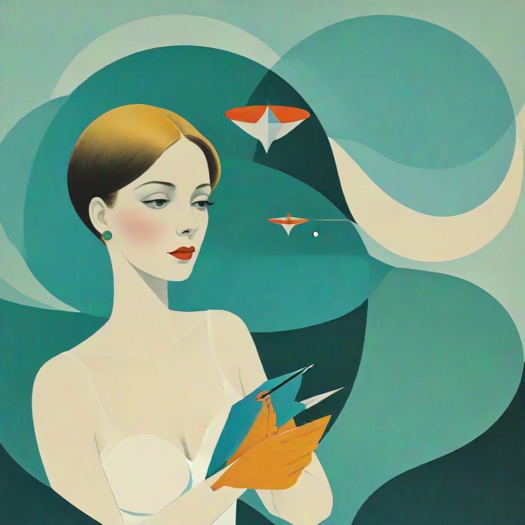 Surreal Erik Nitsche-Inspired Whimsical Artwork - AI Art