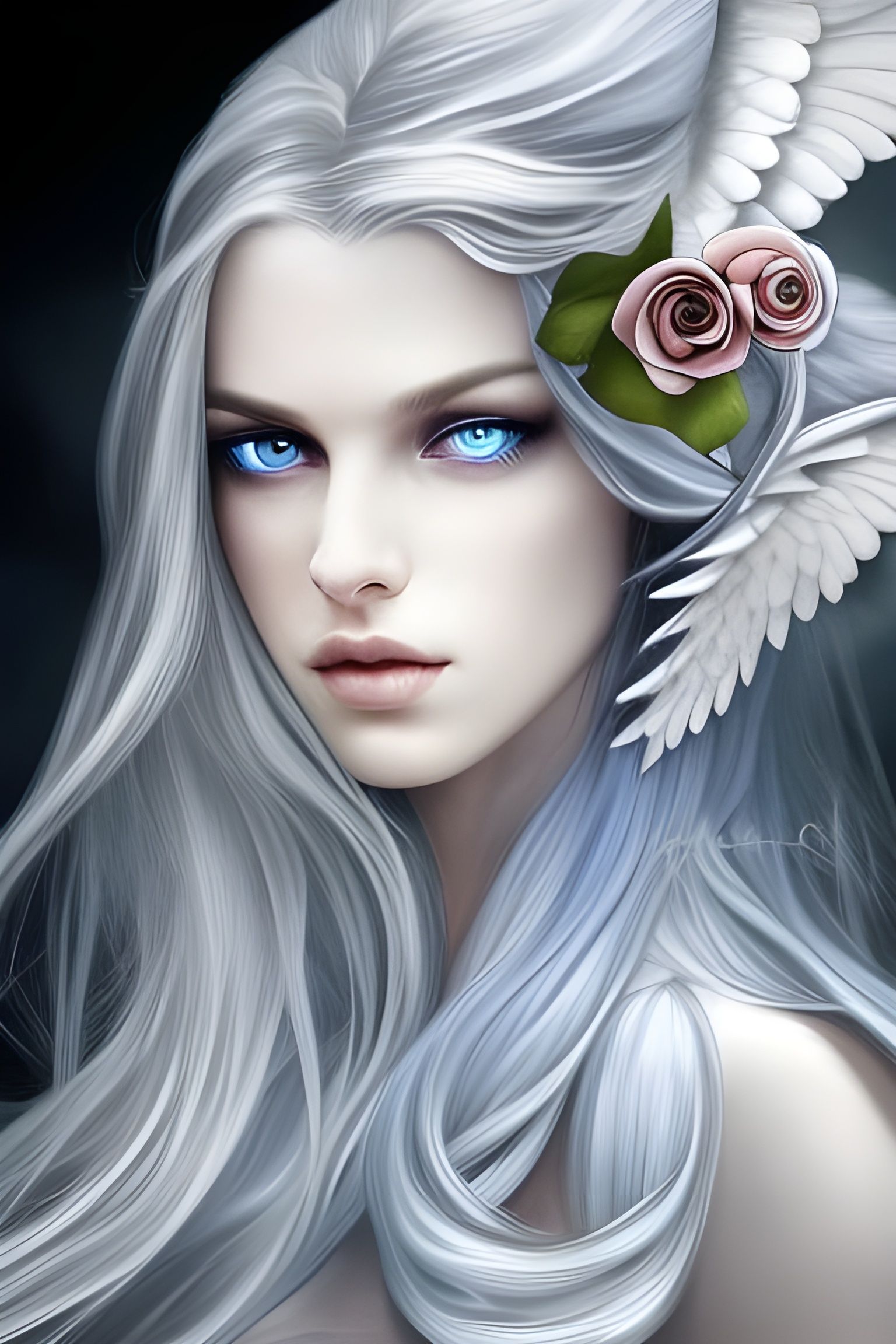 Lady Angel - AI Generated Artwork - NightCafe Creator