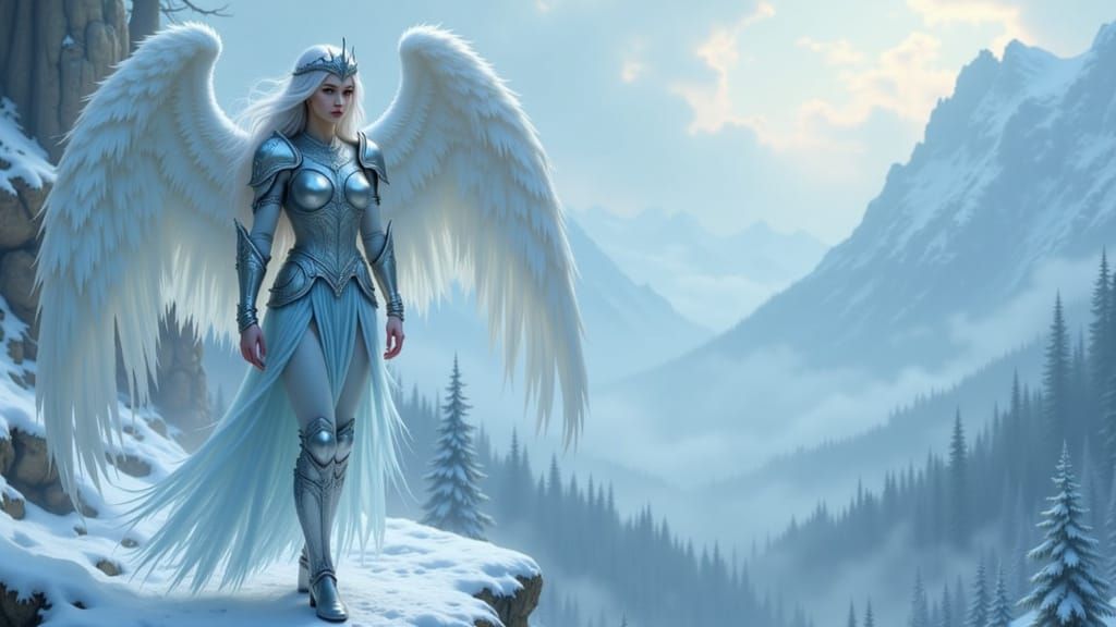 Frost Angel Princesses. - Ethereal Frost Queen in Majestic I...