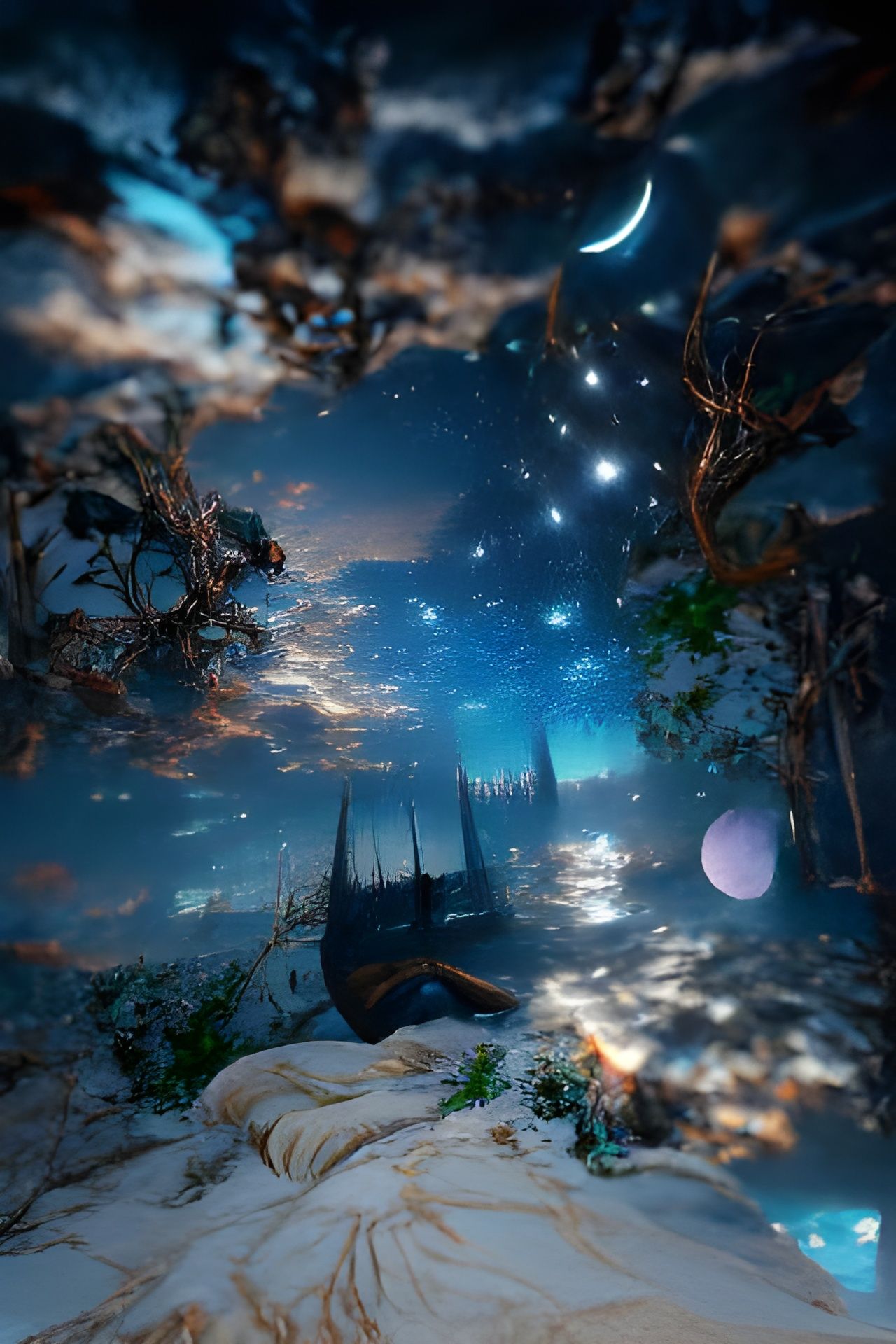beautiful sky at night - AI Generated Artwork - NightCafe Creator