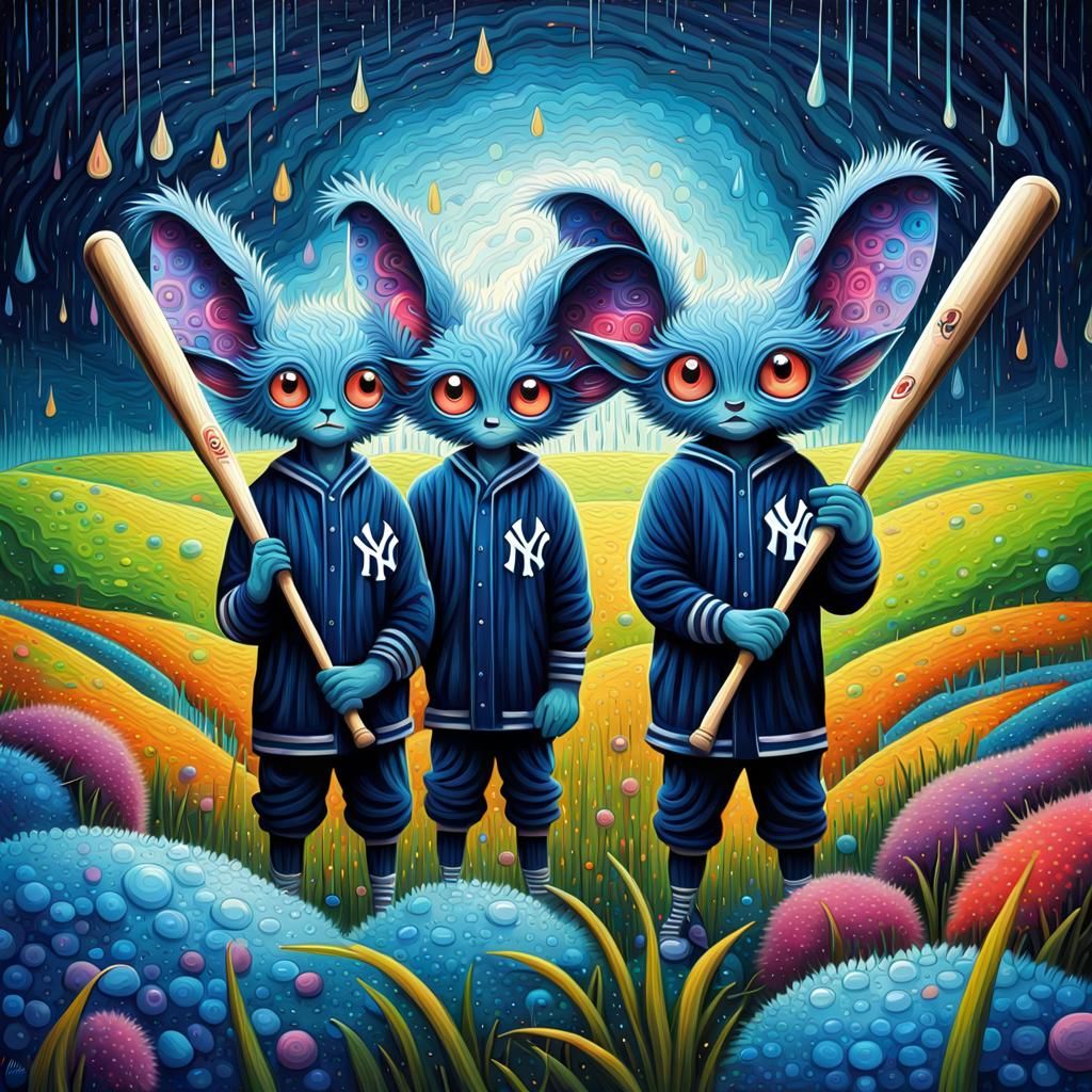 New york yankess Baseball players holding bats with Extremely cute ...