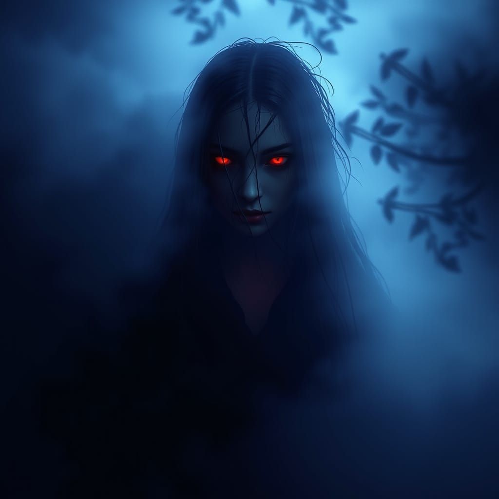 Ethereal Sorrow in Tattered Robes - AI Art