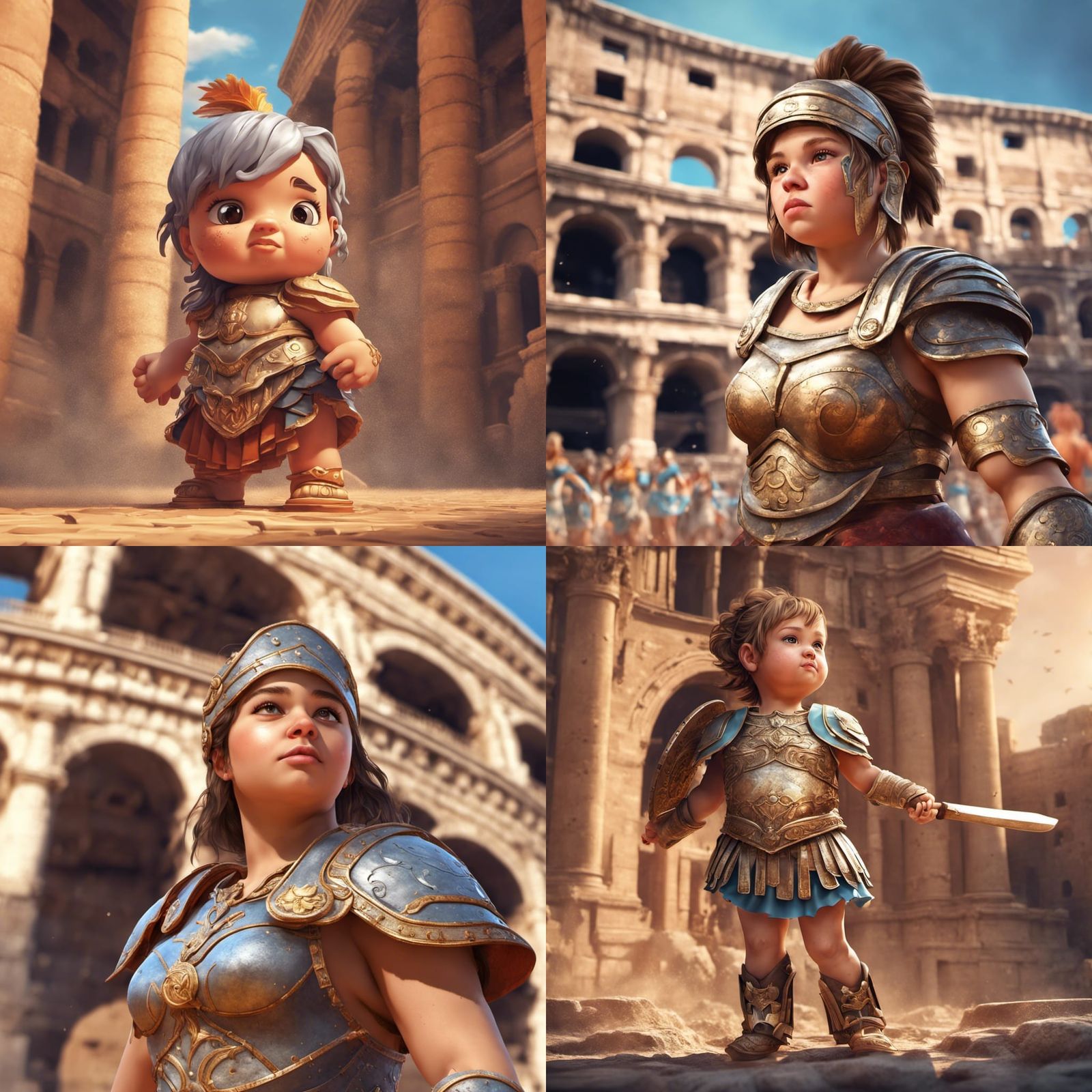 Cute Gladiator Girl - AI Generated Artwork - NightCafe Creator