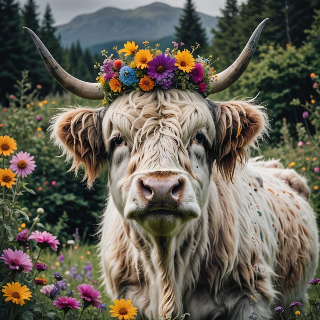 highland cow 2 - AI Generated Artwork - NightCafe Creator