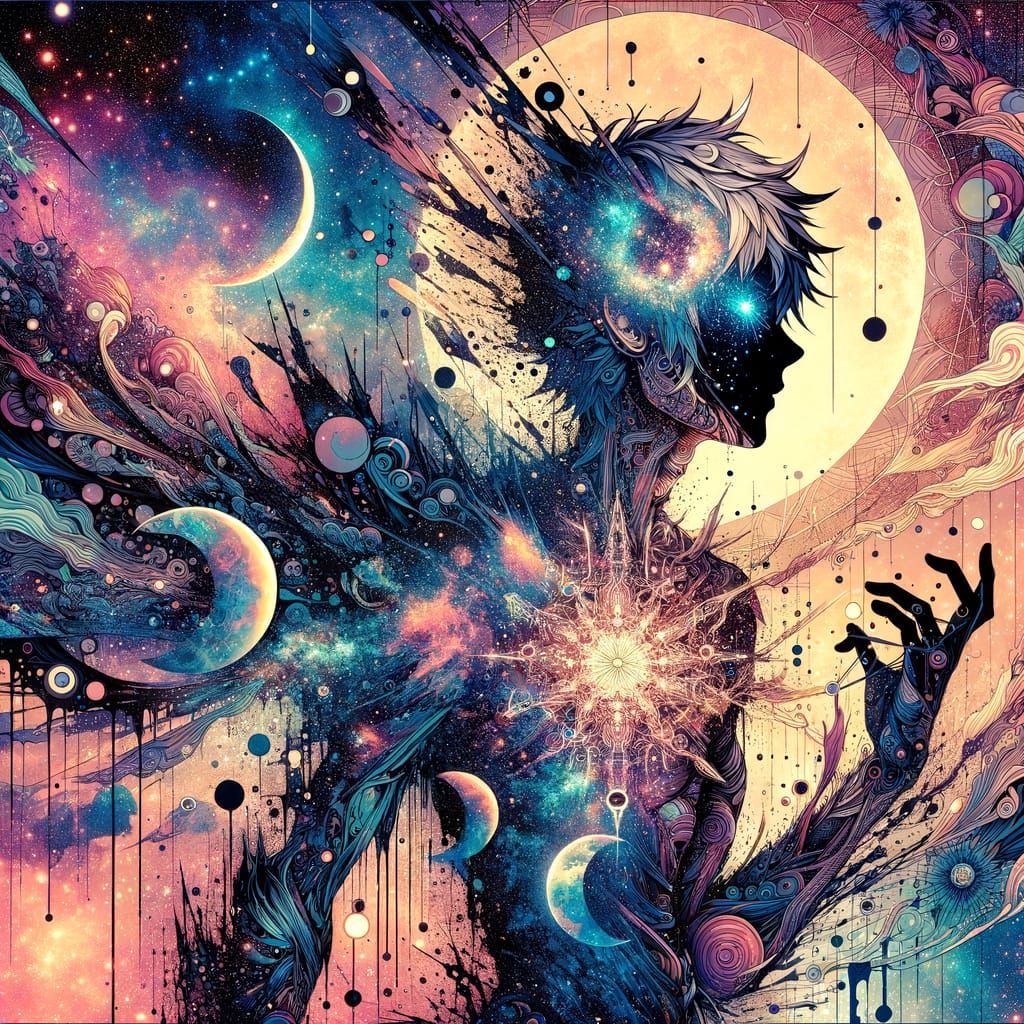 Manga sketch art a gorgeous eyecatching double exposure of a Eldridge ...