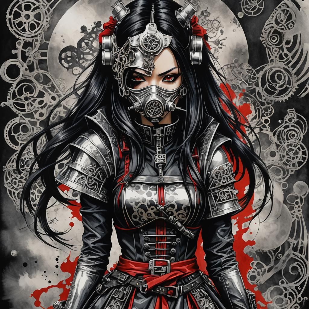 Steampunk samurai III - AI Generated Artwork - NightCafe Creator