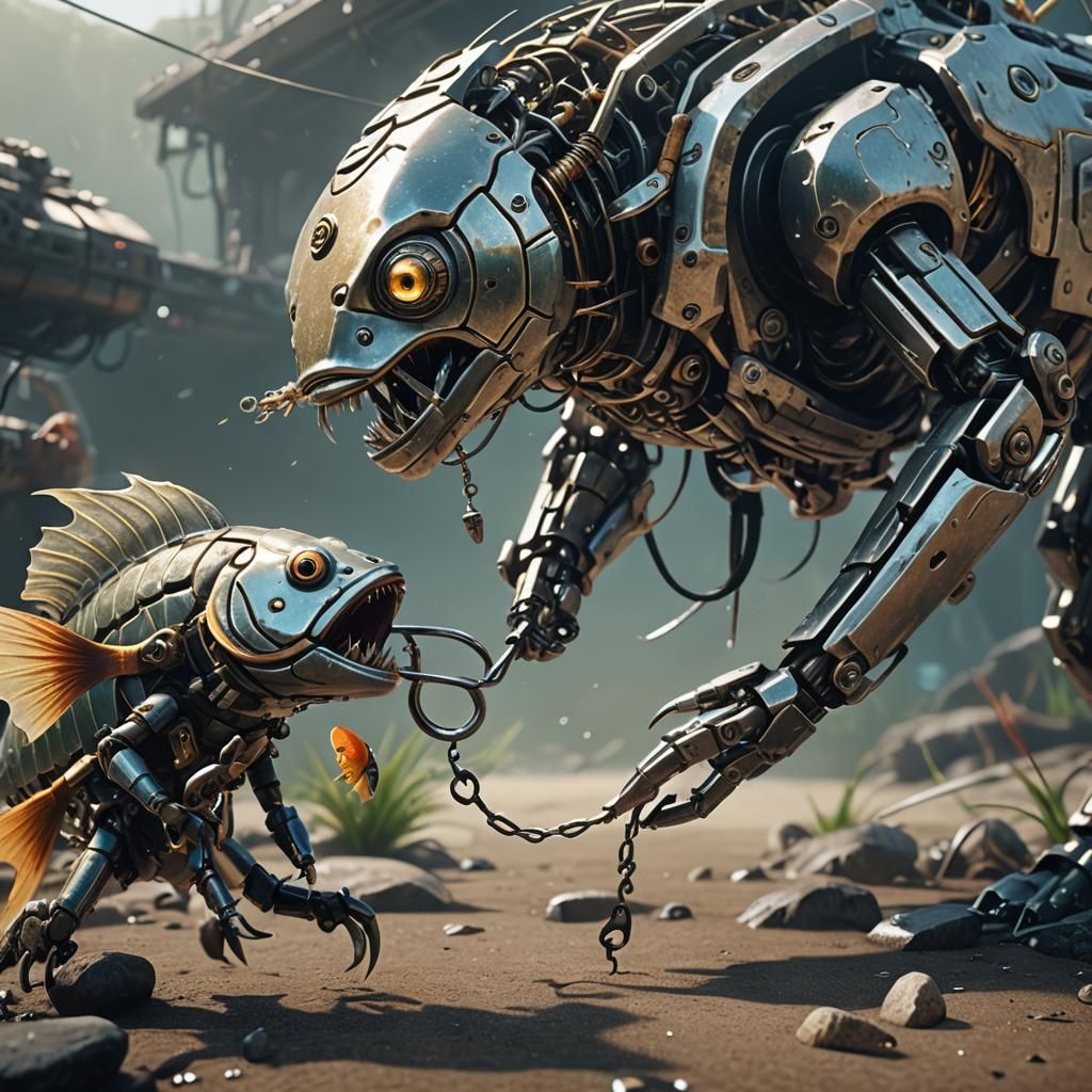 Hooked and chained - AI Generated Artwork - NightCafe Creator