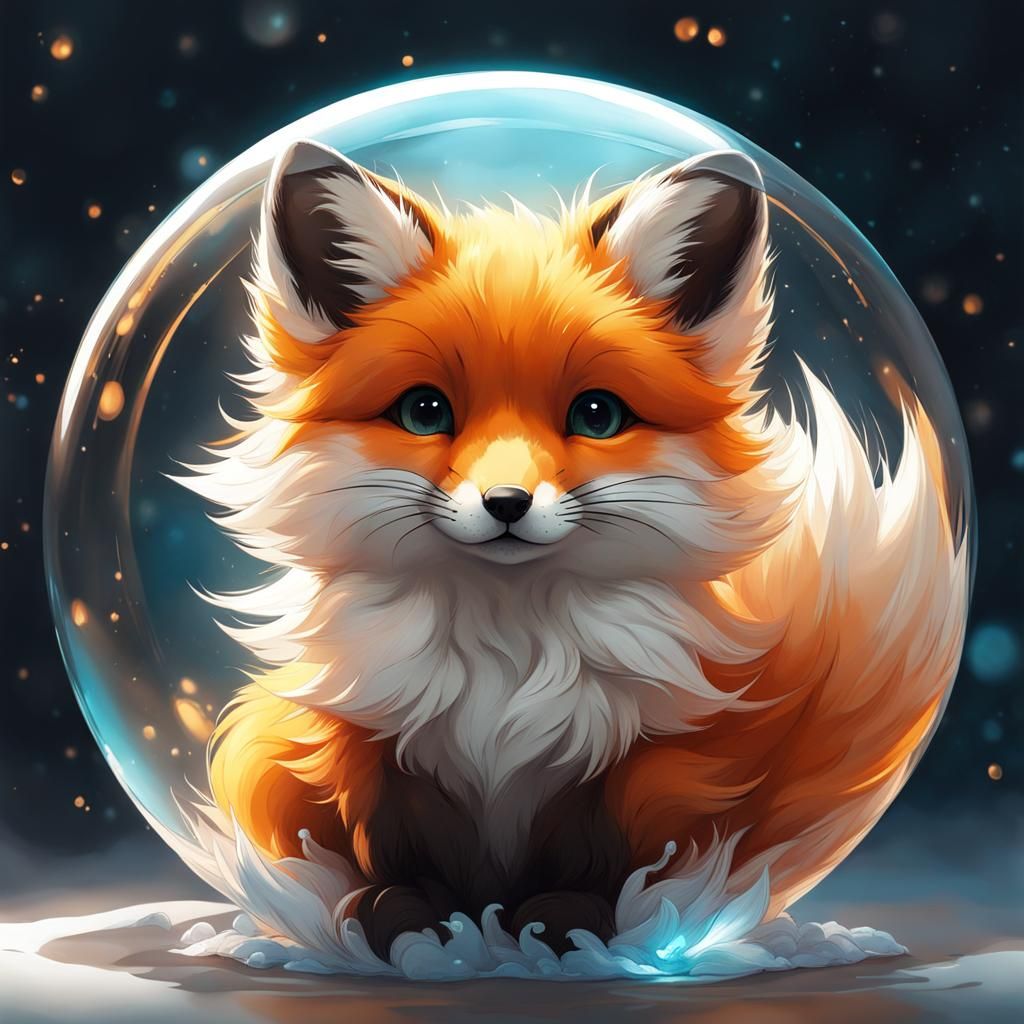 Floofy poofy fox - AI Generated Artwork - NightCafe Creator