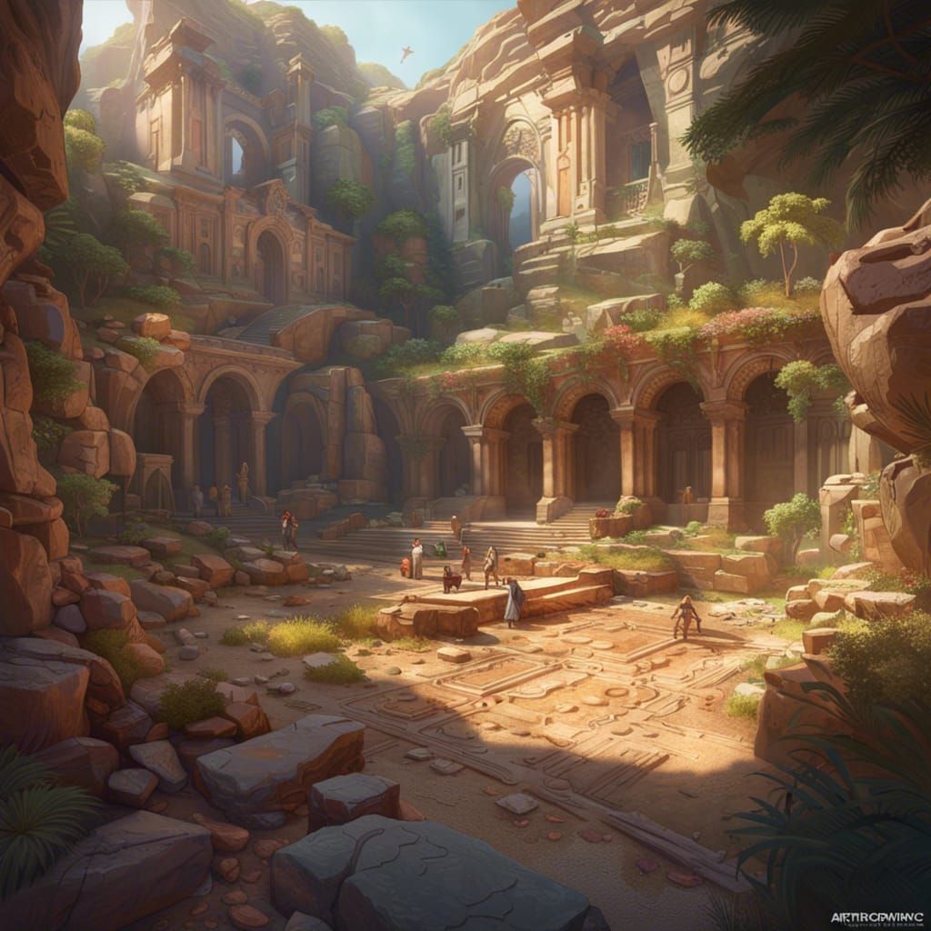 Archeological dig site - AI Generated Artwork - NightCafe Creator