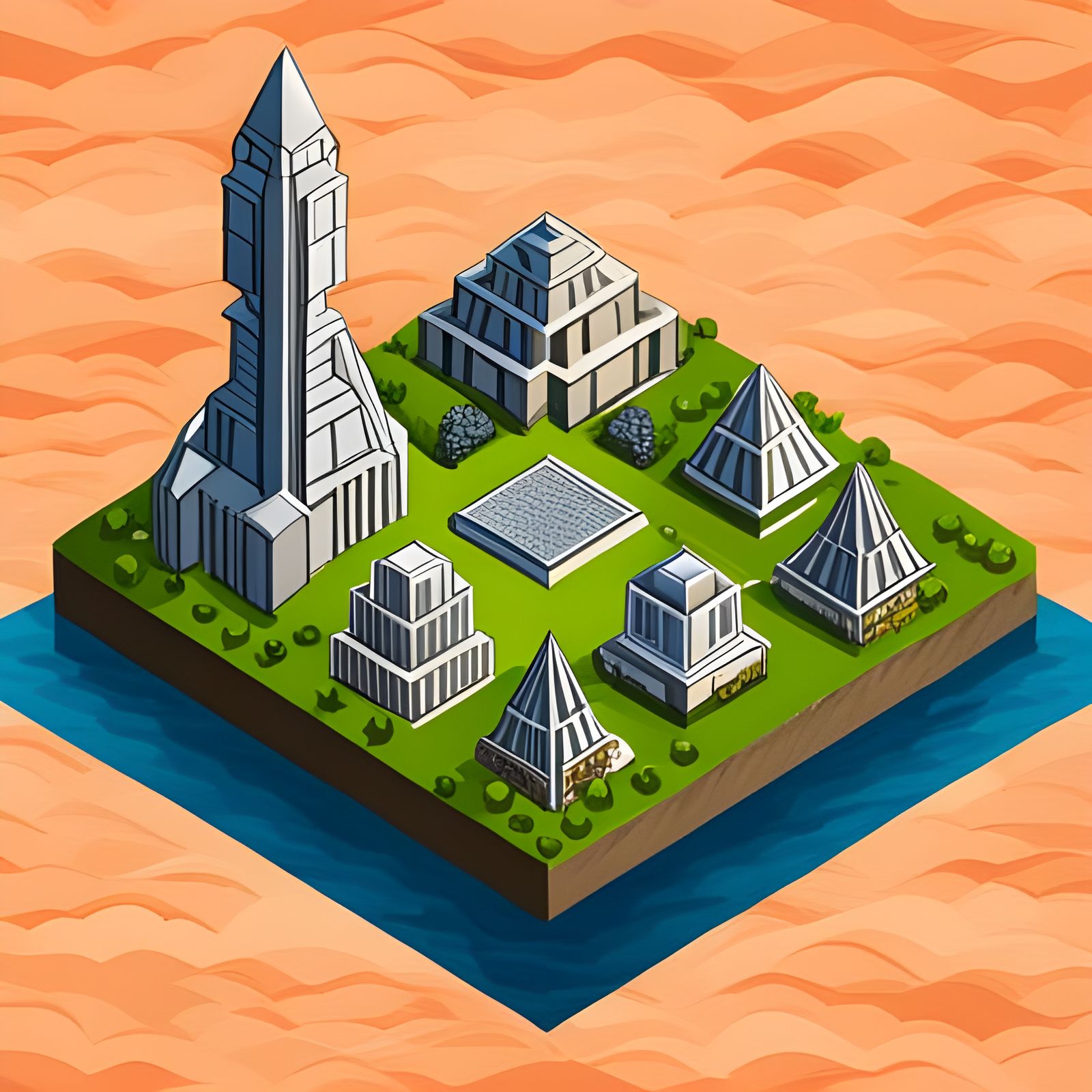 isometric Land - AI Generated Artwork - NightCafe Creator
