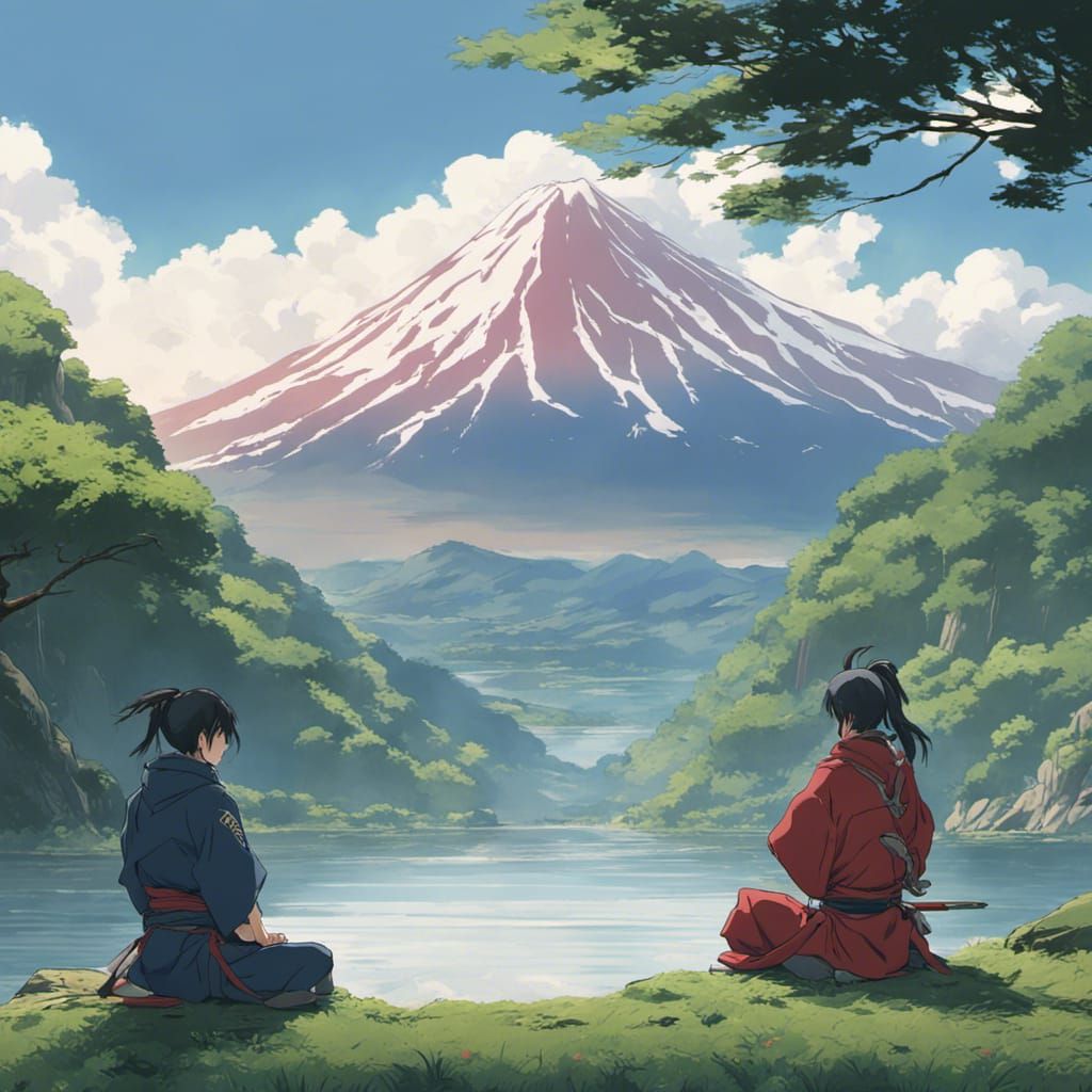 Ninja warriors relaxing - AI Generated Artwork - NightCafe Creator