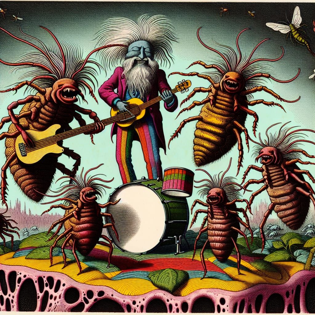 Psychedelic Lice Form a Jam Band and Groove Out In the Funky Follicle ...