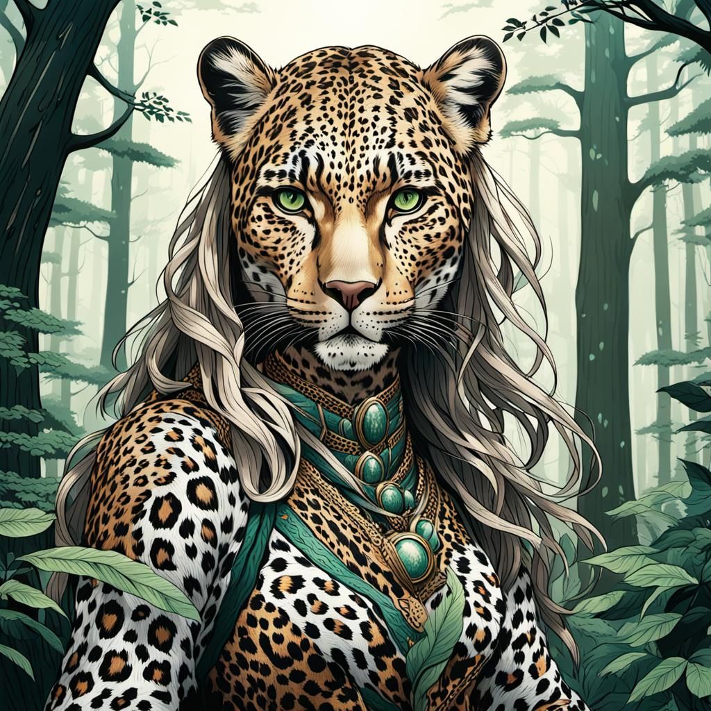 Adavi, Leopard Woman - AI Generated Artwork - NightCafe Creator