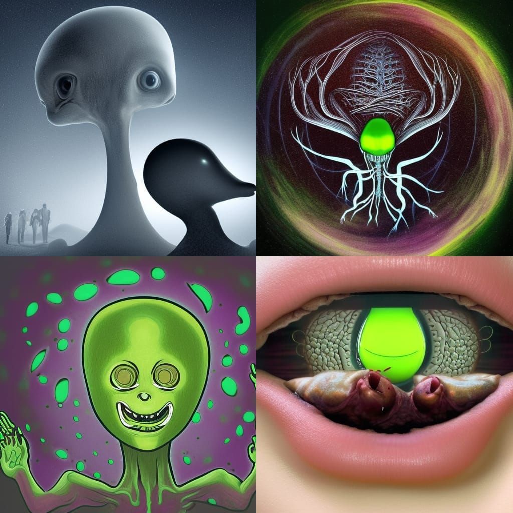 alien growing inside - AI Generated Artwork - NightCafe Creator