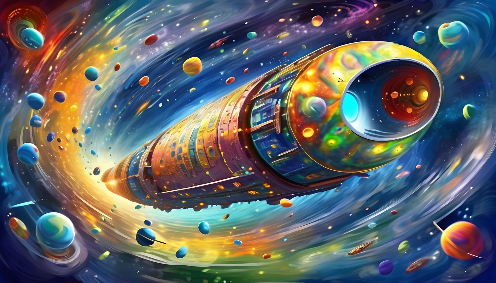 StarShip - Gigantic Spacecraft Enters Swirling Tunnel Vortex...