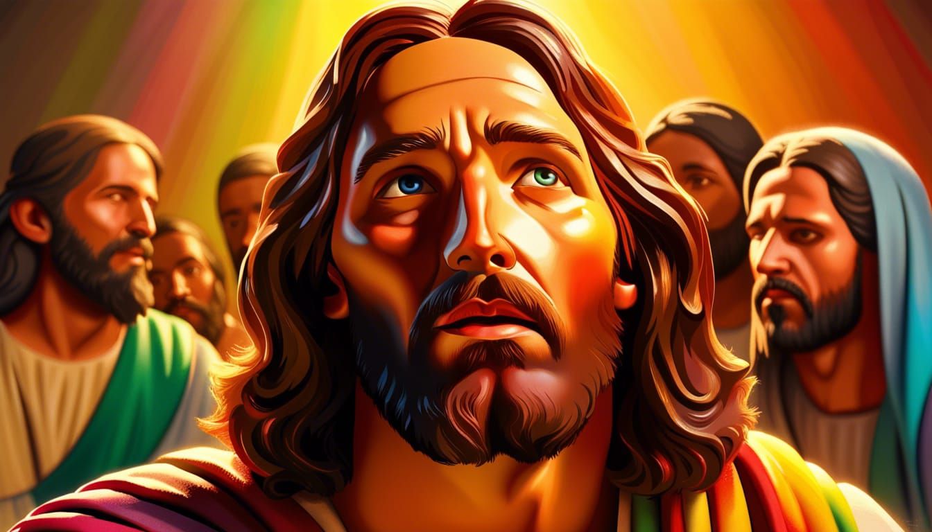 Jesus With His Disciples - AI Generated Artwork - NightCafe Creator