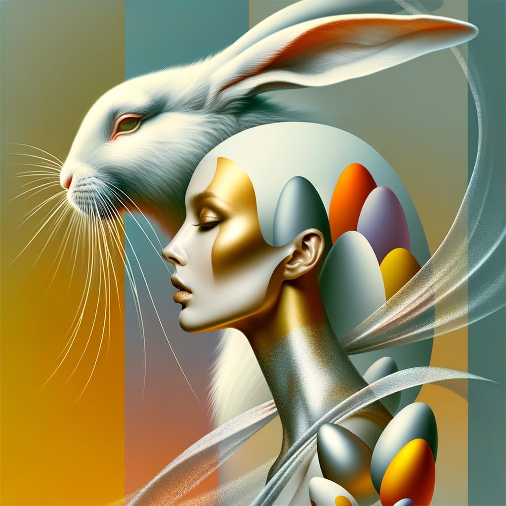 Mommy morphing into the Easter Rabbit