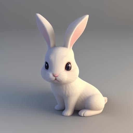 Kawaii 3d cartoon, Bunny, cute pose - AI Generated Artwork - NightCafe ...