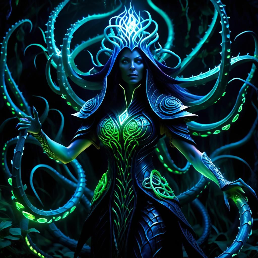 Dark tendrils - AI Generated Artwork - NightCafe Creator