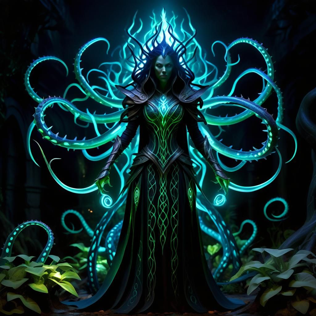 Dark tendrils - AI Generated Artwork - NightCafe Creator