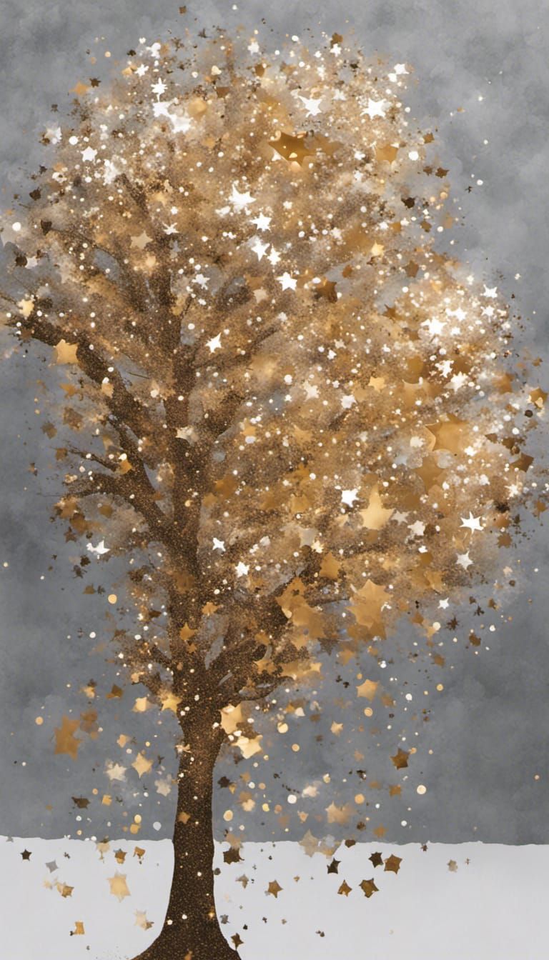 Glittersploding Tree - AI Generated Artwork - NightCafe Creator