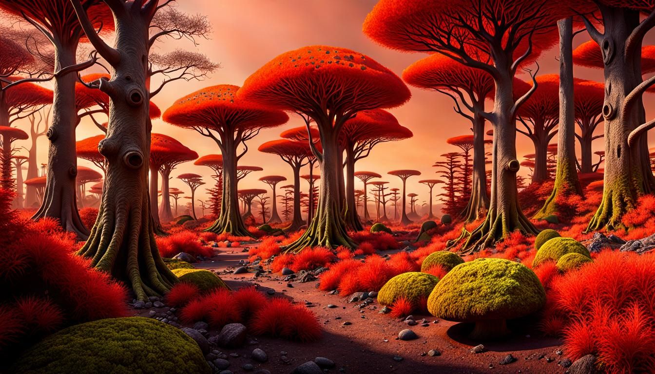 Alien Forest 10 - AI Generated Artwork - NightCafe Creator